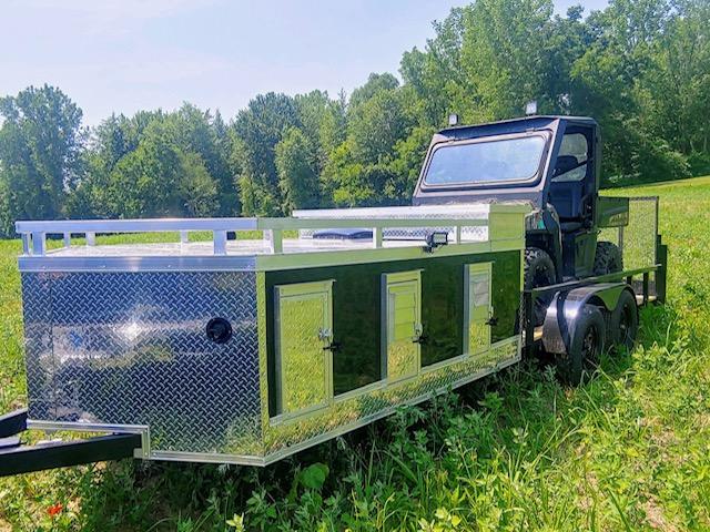 6 HOLE DOG TRAILER W/ATV pad